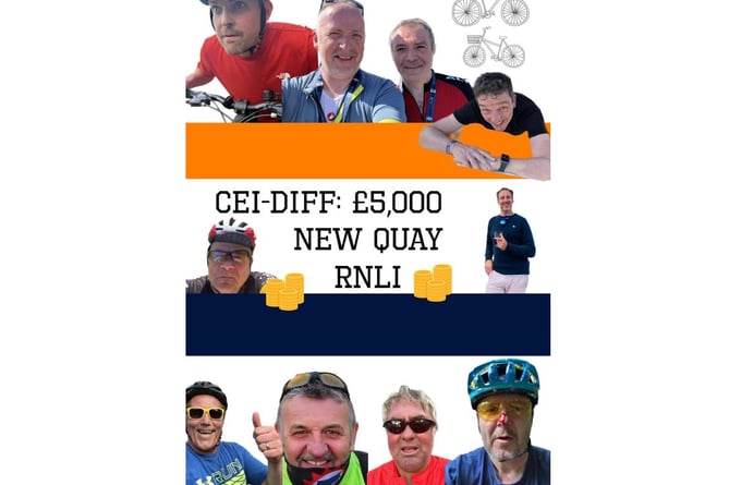 Group of friends to take on 190-mile 'Cei-diff' challenge for New Quay ...